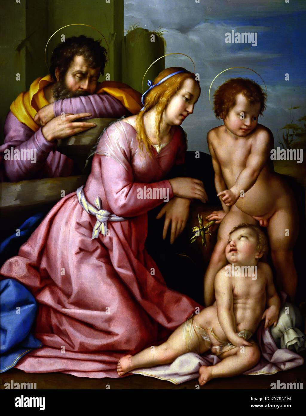 The Holy Family with the Young Saint John the Baptist 1540–1550 by Pier ...