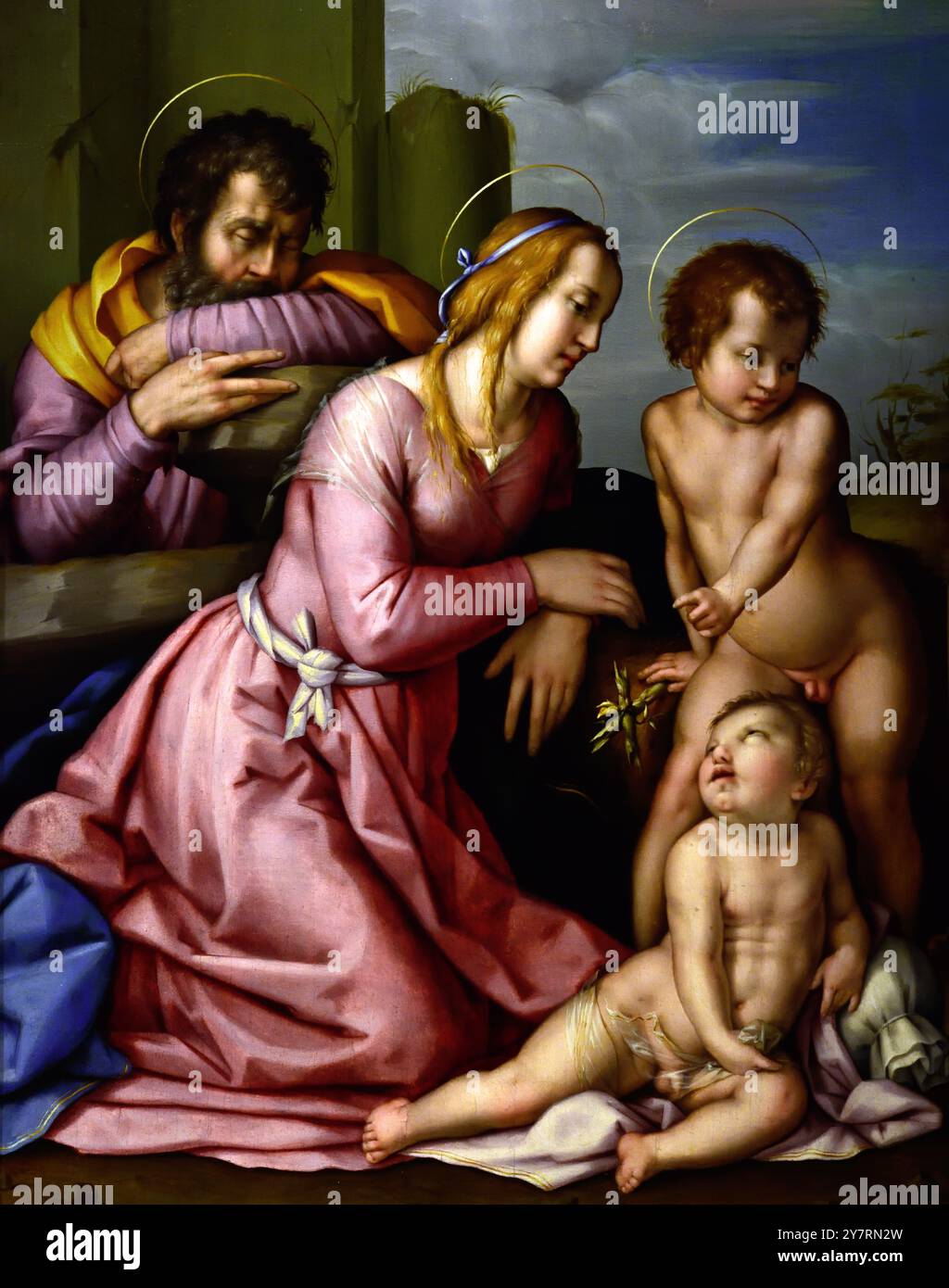 Holy family with the young saint john the baptist hi-res stock photography and images - Alamy