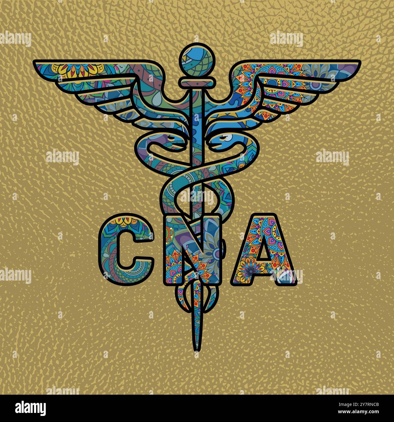 CNA Nurse, Medical symbol caduceus CNA nurse practitioner vector ...