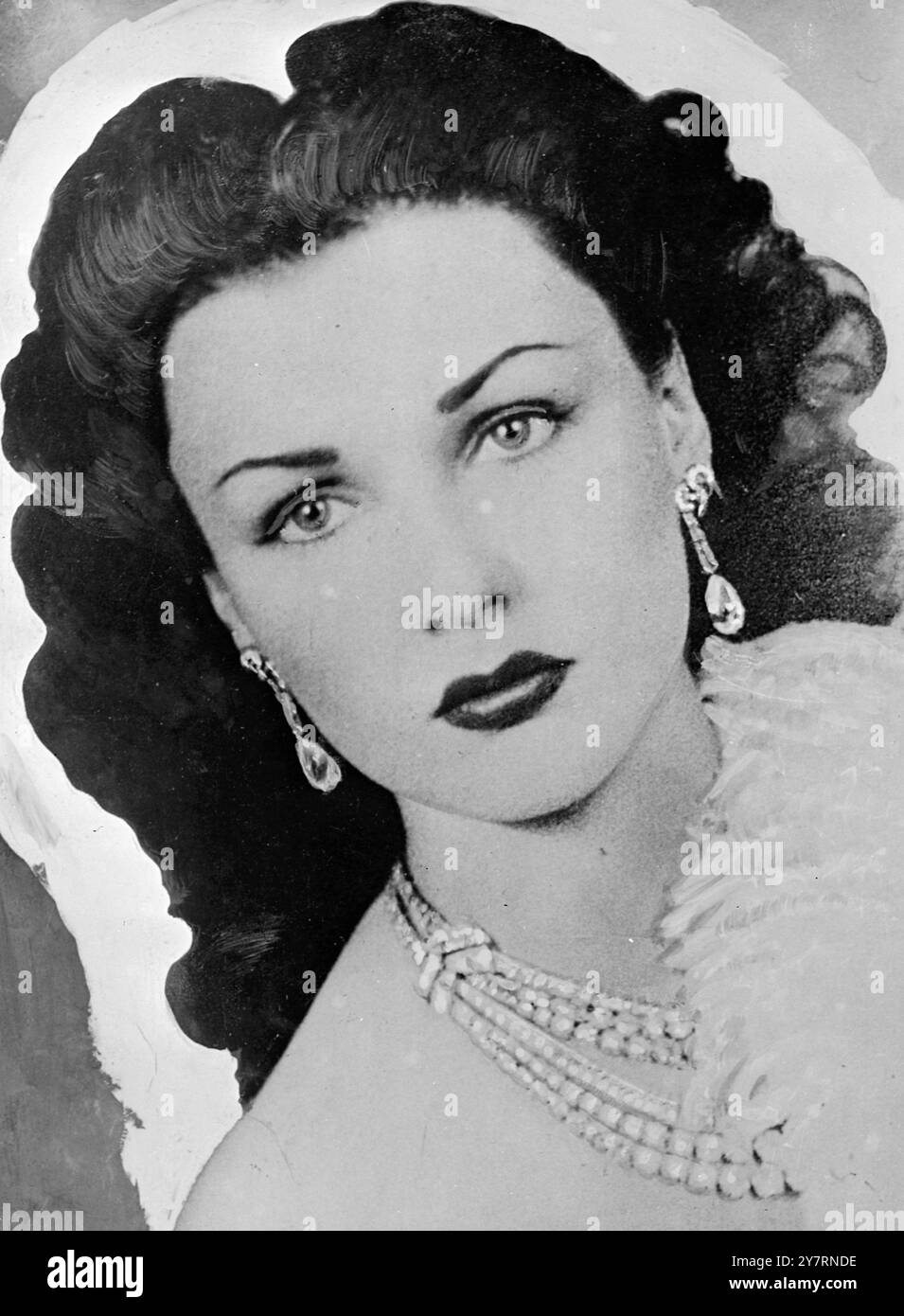 Queen Fawzia of Egypt , the ex-wife of the Shah of Persia 1953 Stock ...