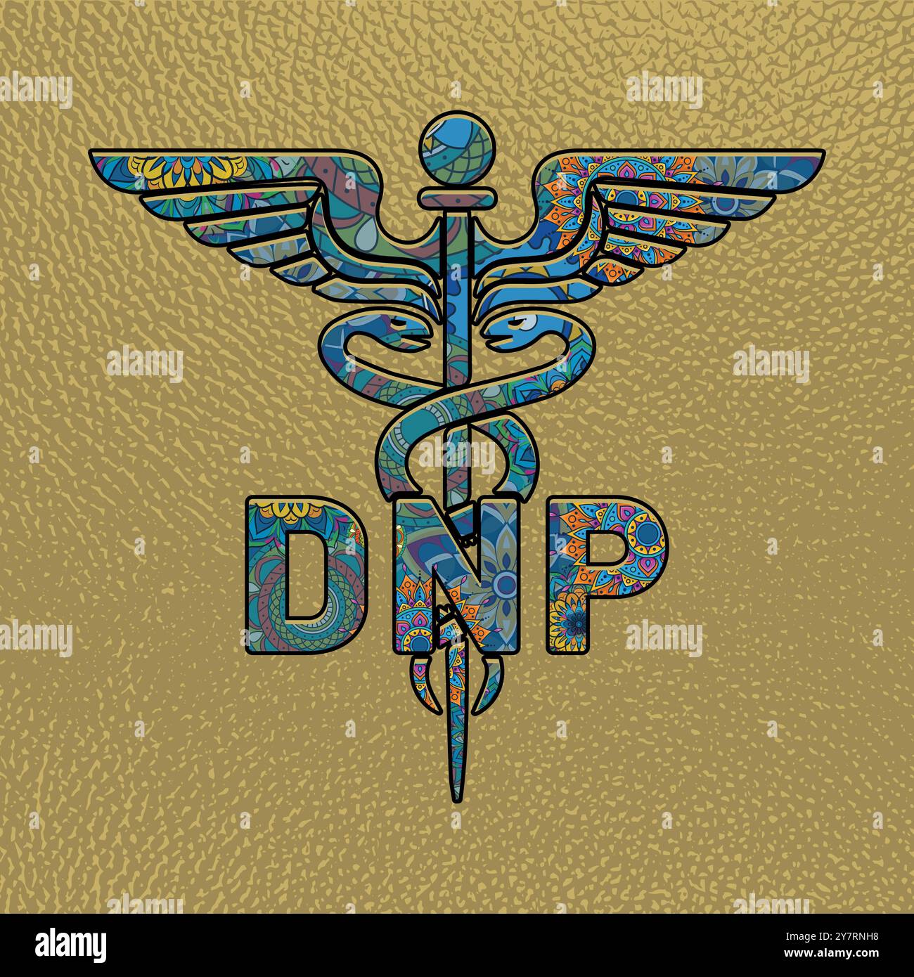 DNP Nurse, Medical symbol caduceus nurse practitioner DNP vector ...