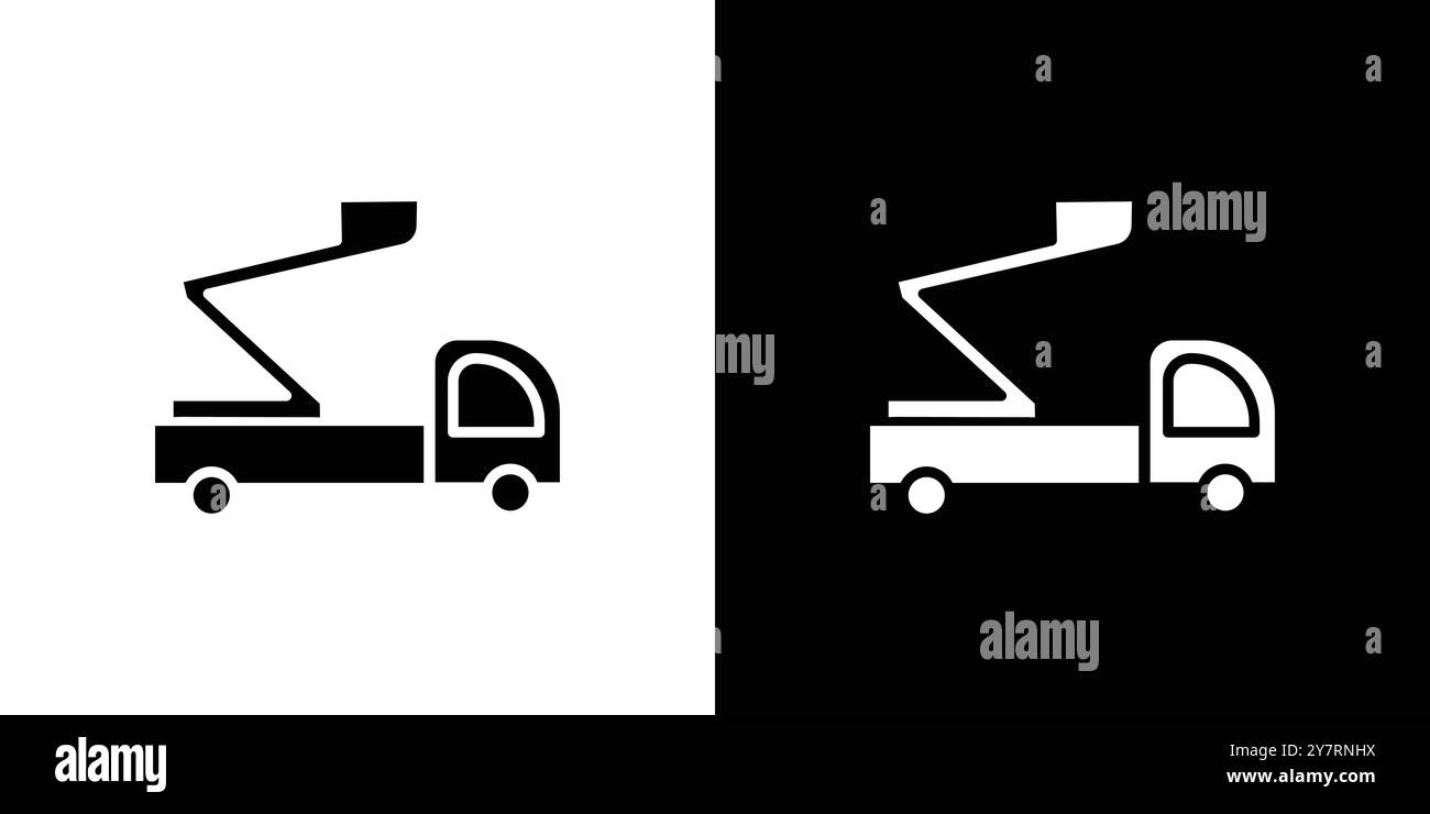 rescue truck basket icon vector line logo mark or symbol set collection ...