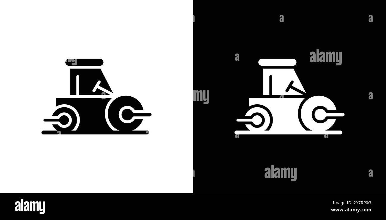 Road roller icon vector line logo mark or symbol set collection outline style Stock Vector Image ...