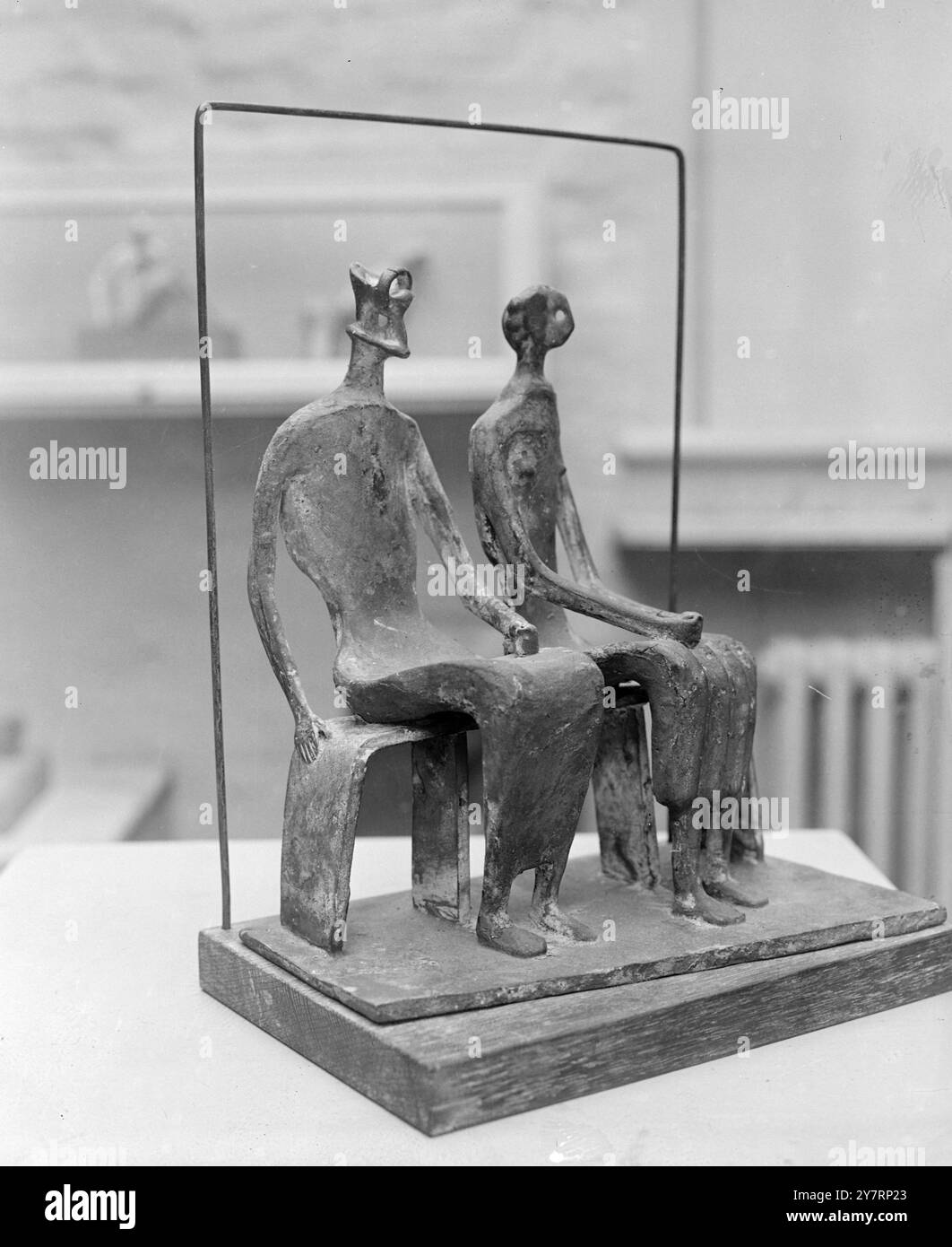 HENRY MOORE, SCULPTOR - The models, called Two Seated Figures, are by ...