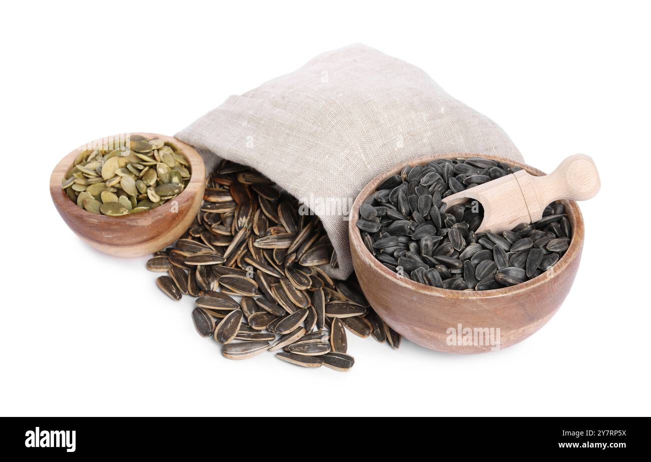 Different types of seeds isolated on white Stock Photo - Alamy