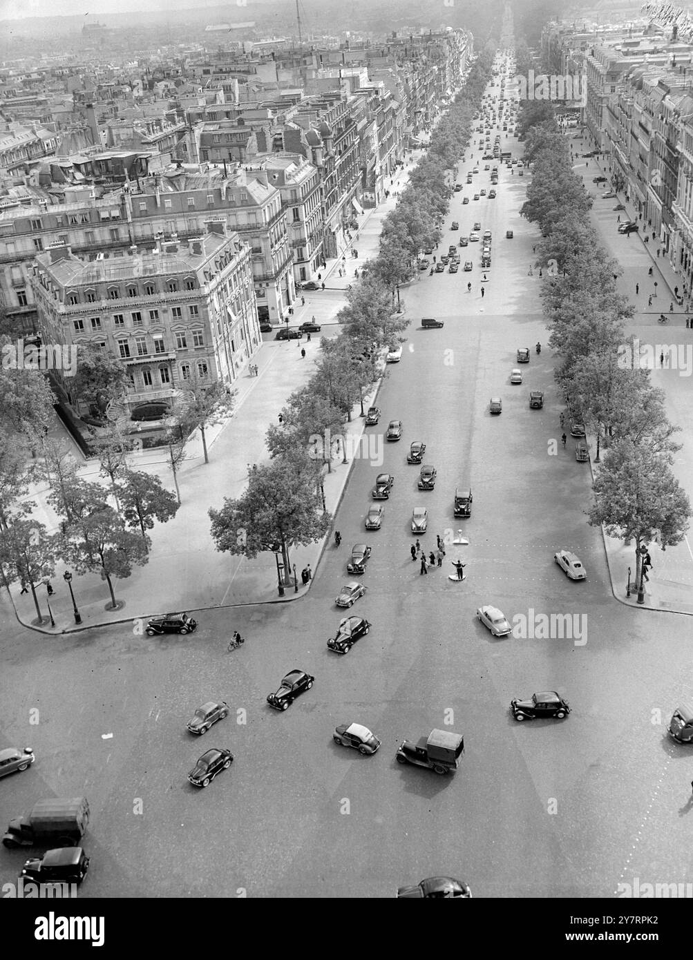 PARIS - 71197 - The Champs Elyees as seen from the top of Arc - De ...