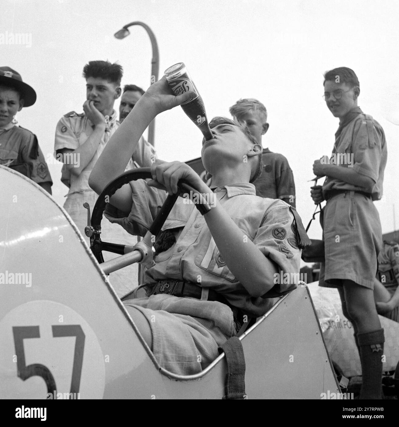 I.N.P. PHOTO SHOWS: Mike Pound of the Woolwich Troop - of scouts enjoys ...