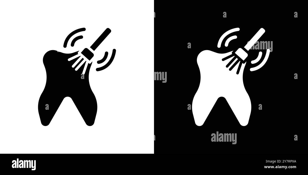 tooth Polish icon vector line logo mark or symbol set collection ...