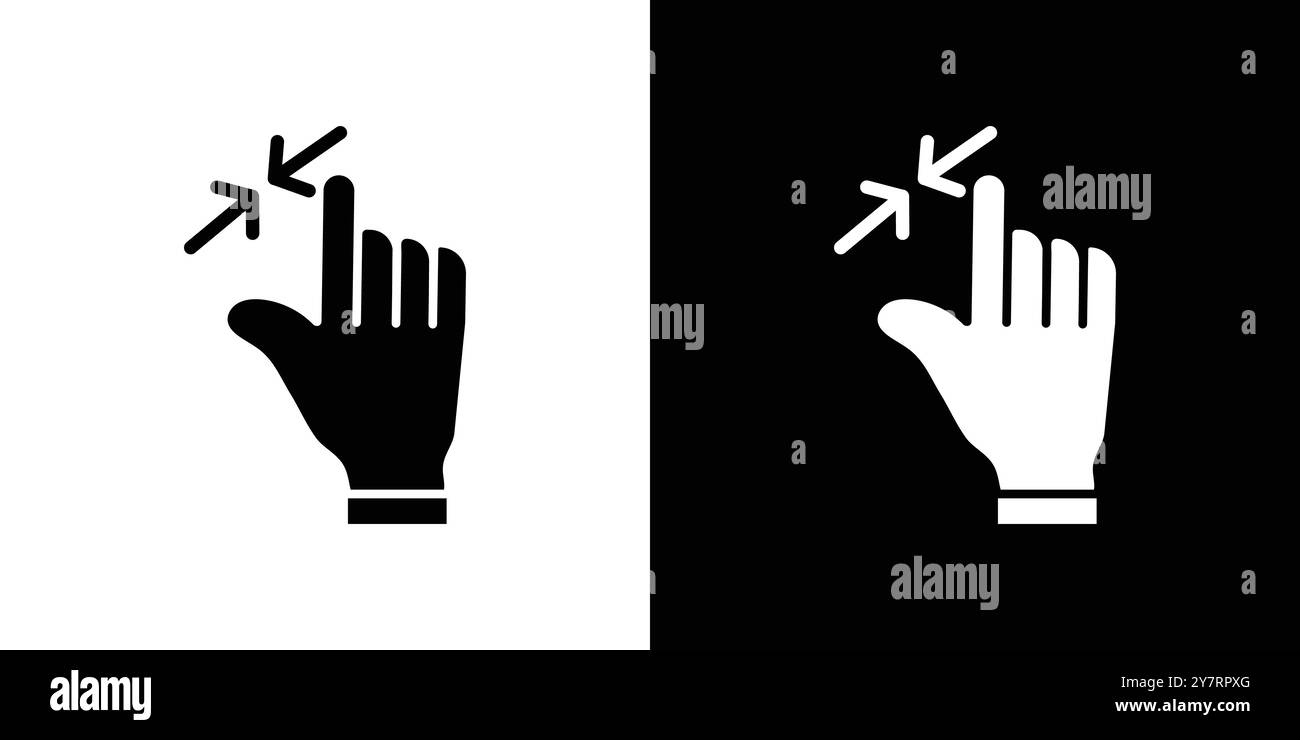 Zoom Gesture icon vector line logo mark or symbol set collection outline style Stock Vector ...