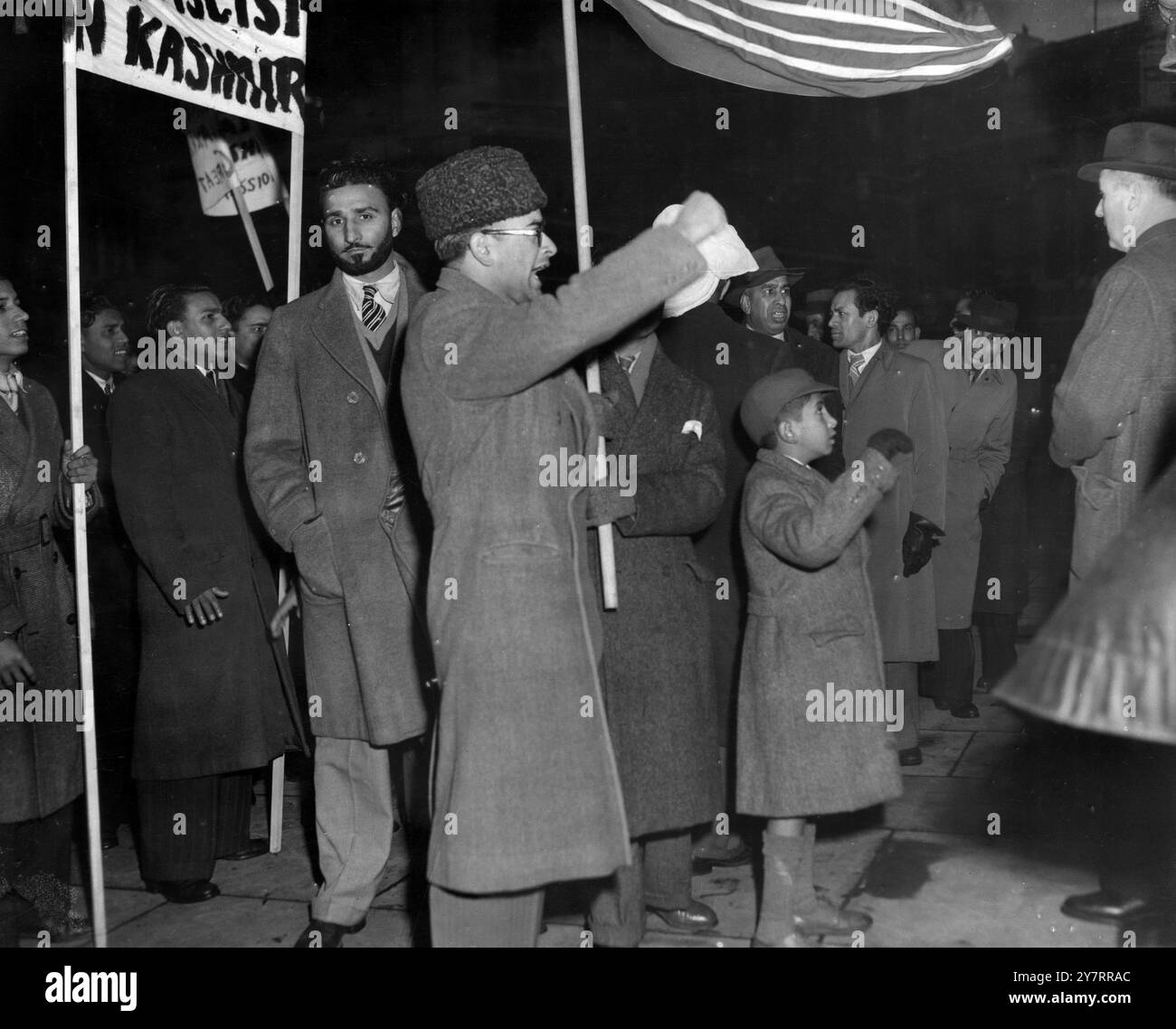 DEMONSTRATIONS OUTSIDE INDIA HOUSEOrganised by the Free Kashmir League ...