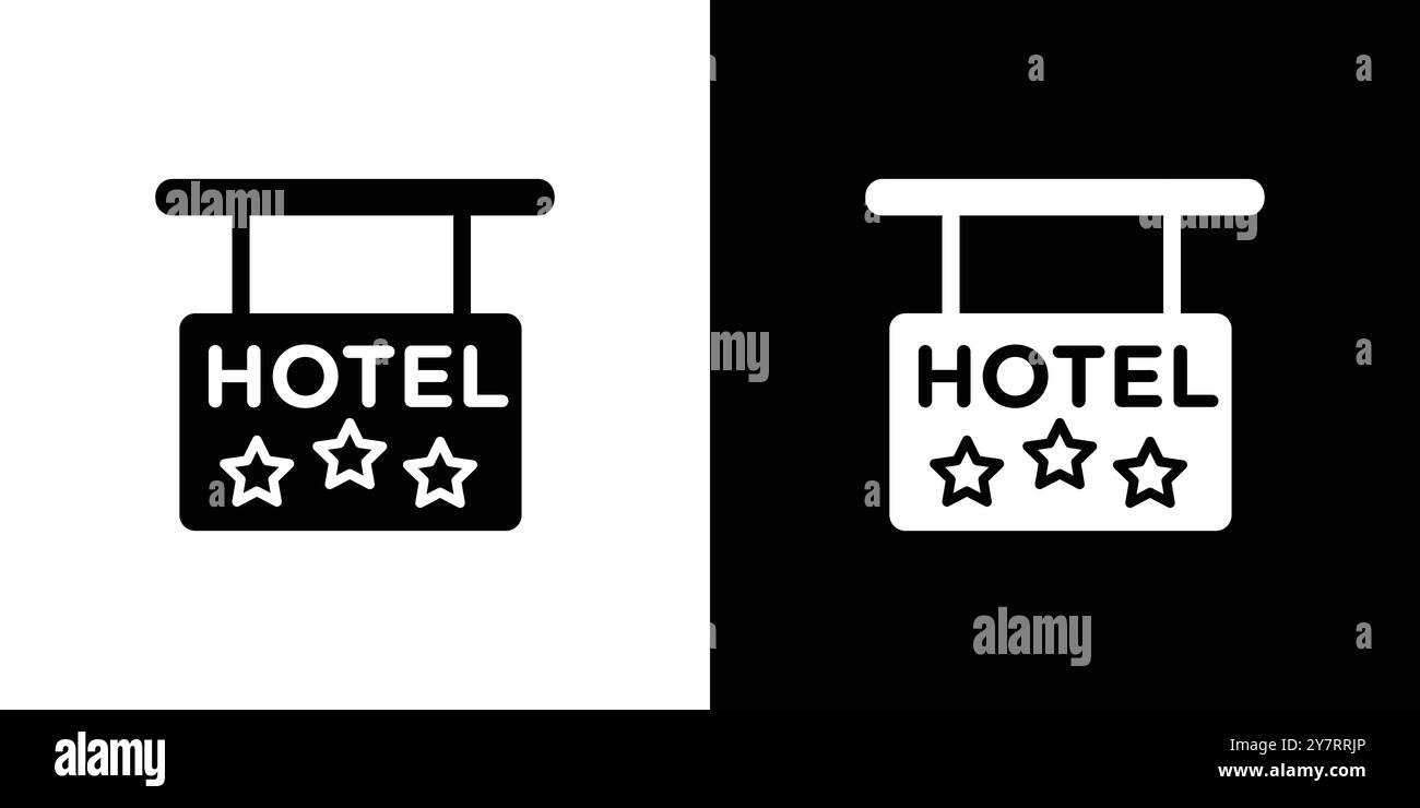 3 star Hotel icon vector line logo mark or symbol set collection ...