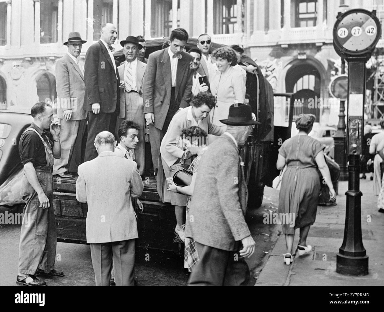 Public transport 50s Black and White Stock Photos & Images - Alamy