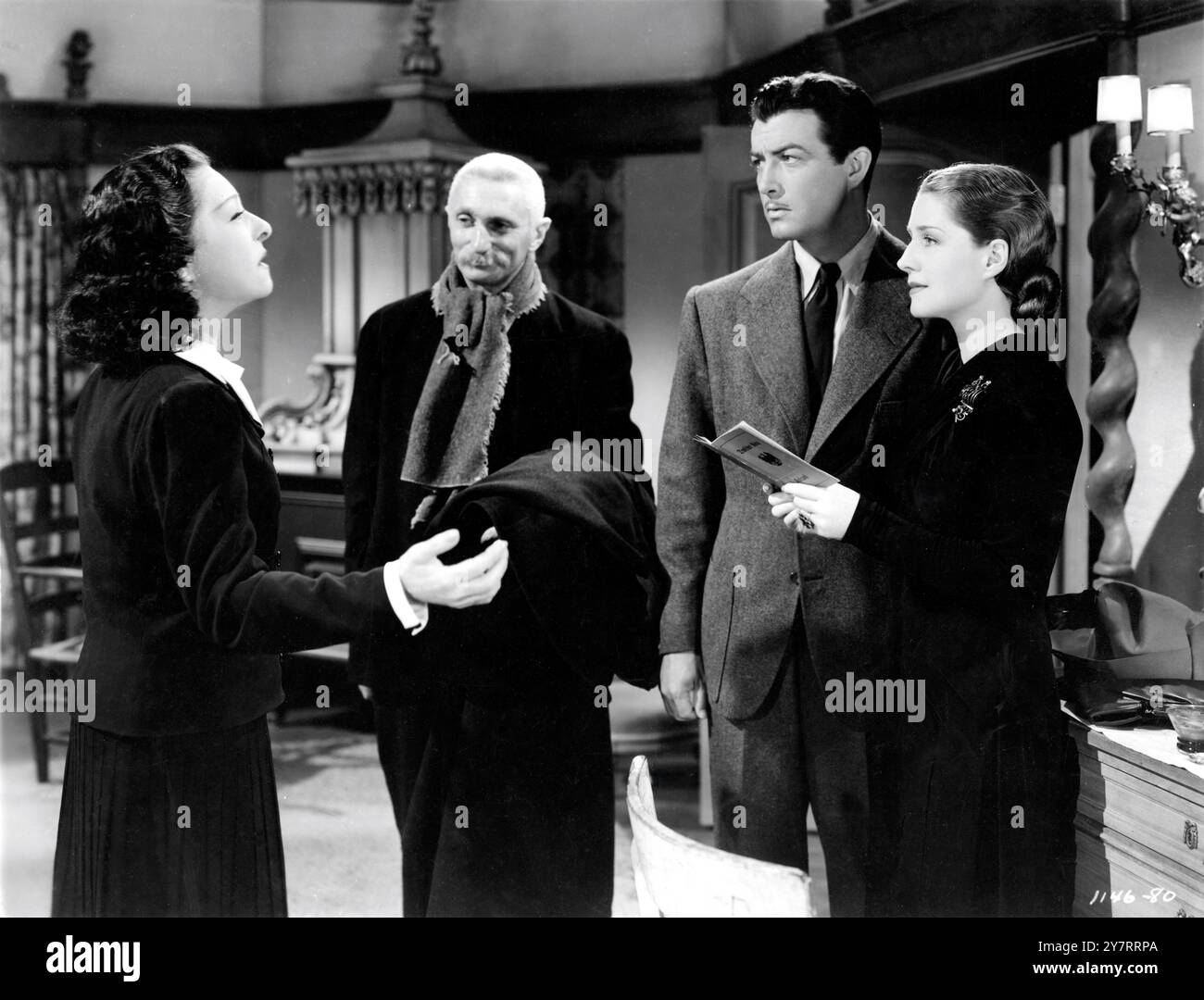ALLA NAZIMOVA FELIX BRESSART ROBERT TAYLOR and NORMA SHEARER in ESCAPE 1940 director MERVYN ...