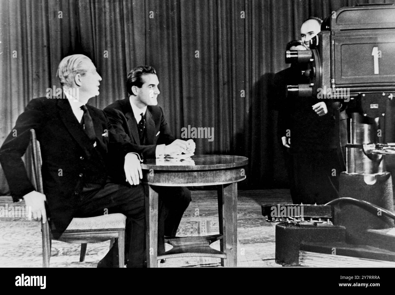 MR MACMILLAN TALKS TO RUSSIA IN TELEVISIONFlanked by his interpreter Mr ...