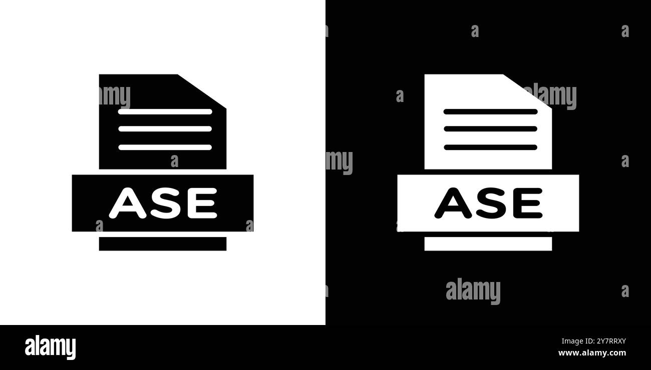 ASE FILE DOCUMENT ICON vector line logo mark or symbol set collection ...