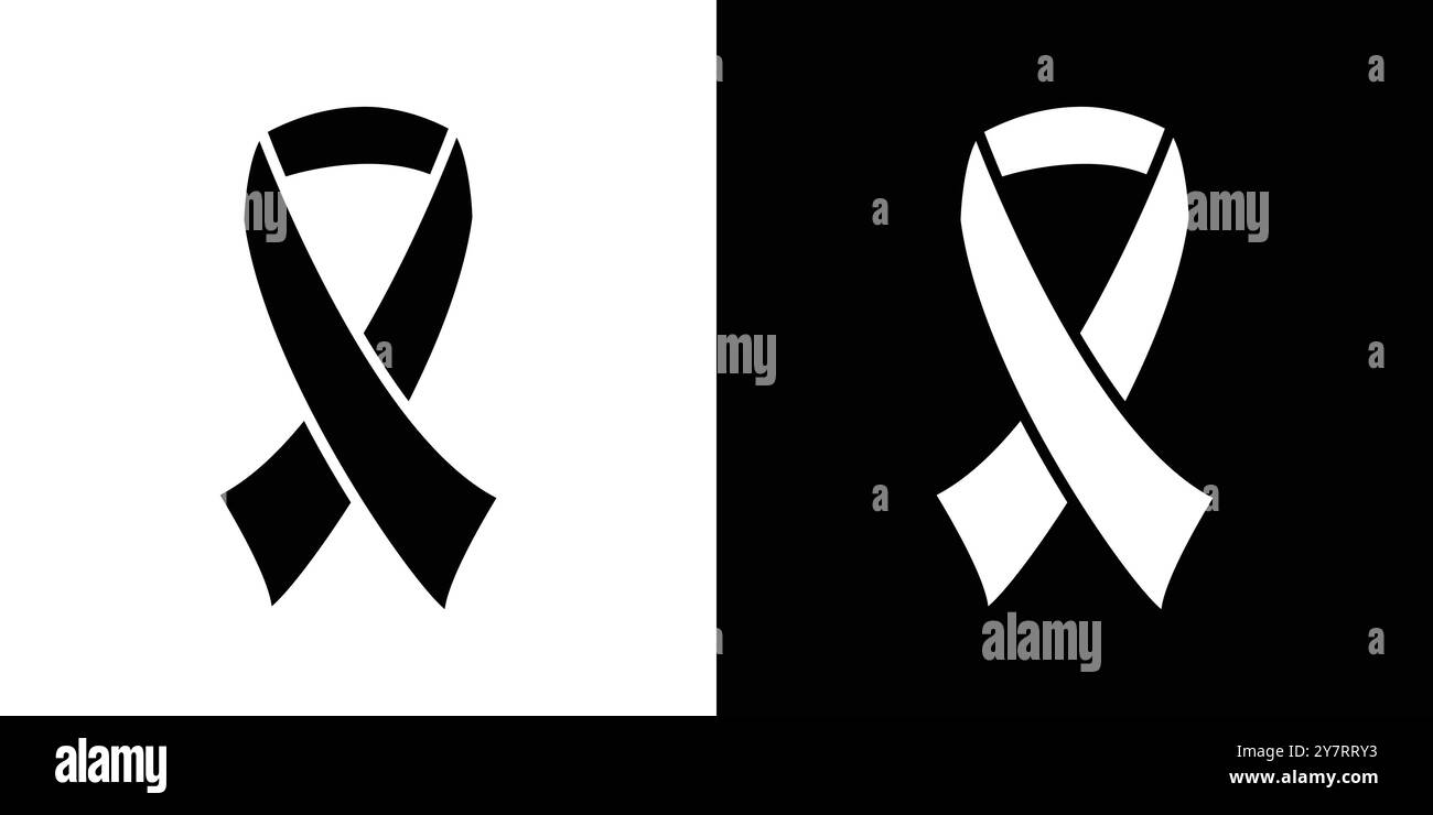 Awareness ribbon icon vector line logo mark or symbol set collection ...