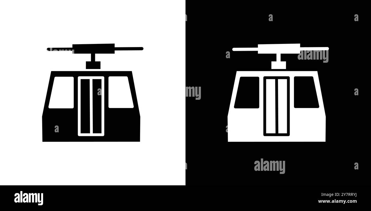 aerial tramway icon vector line logo mark or symbol set collection ...