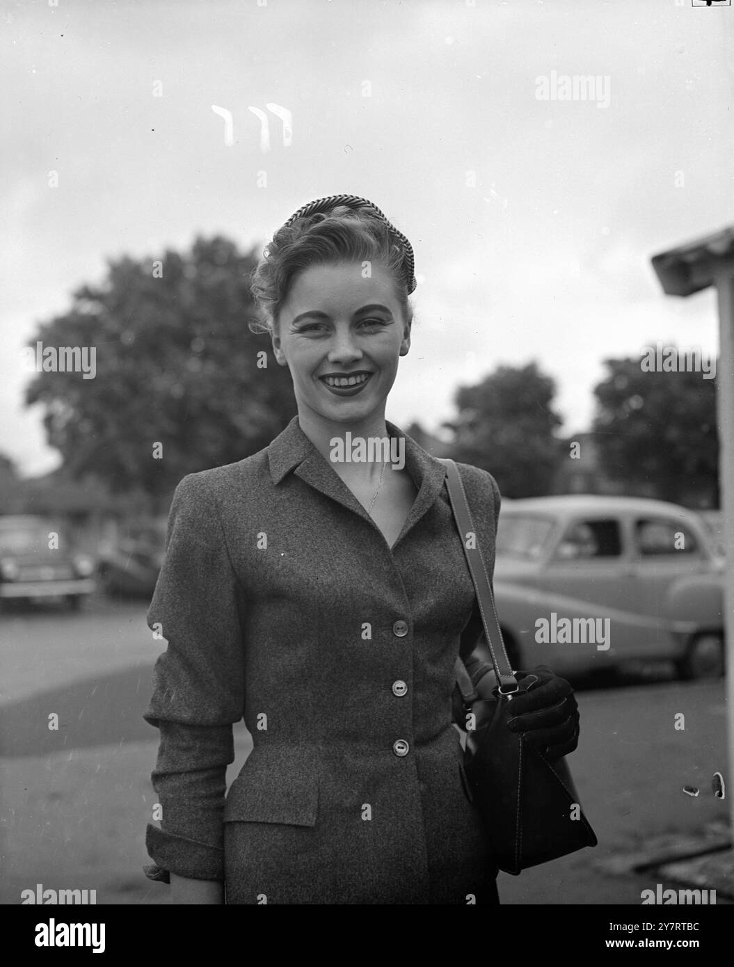MISS DENMARK IN LONDON 22.7.53. Blonde petite Jytte Olsen, of ...