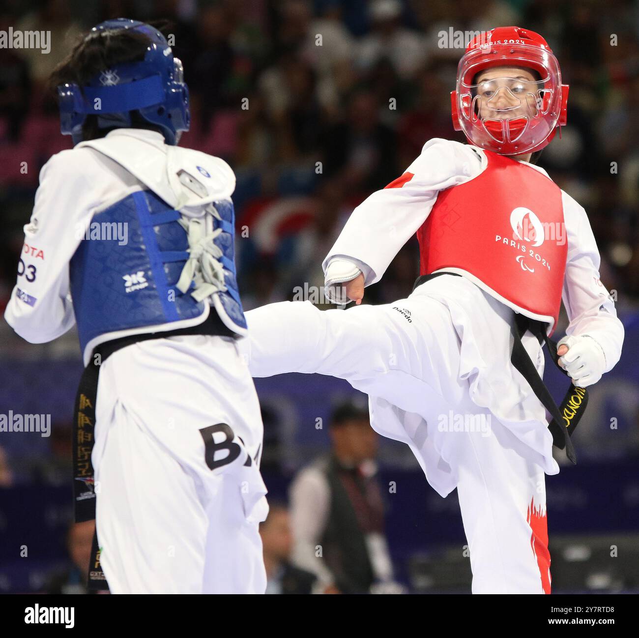 Maria Eduarda MACHADO STUMPF of Brazil (Blue) vs Meryem Betul CAVDAR of ...