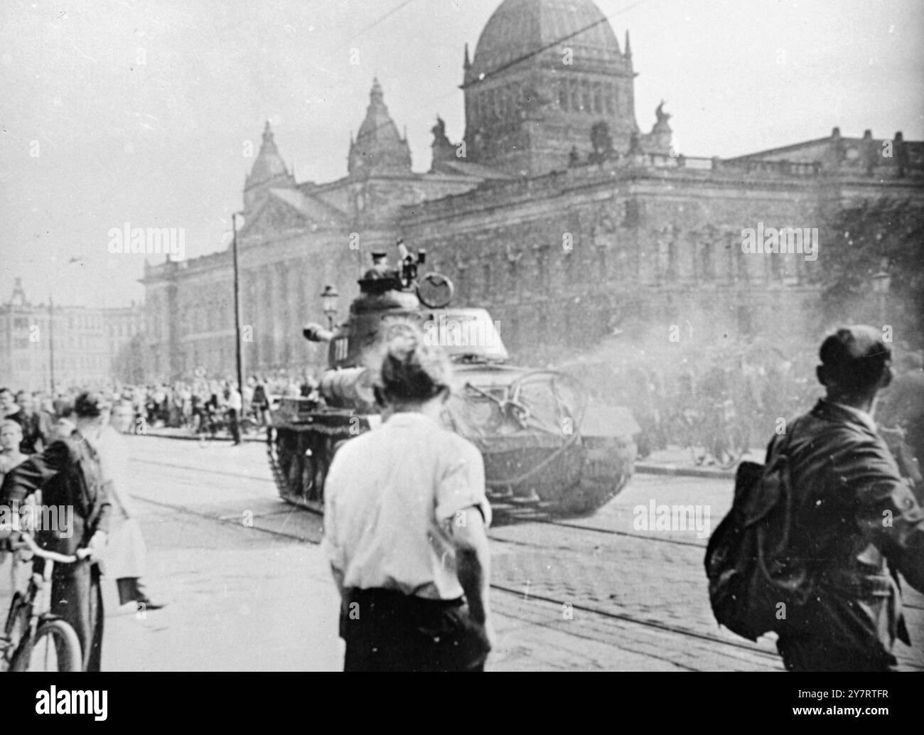 FRIST PICTURES FROM EAST GERMANY OF 17th JUNE RIOTS 17.7.53. The first ...