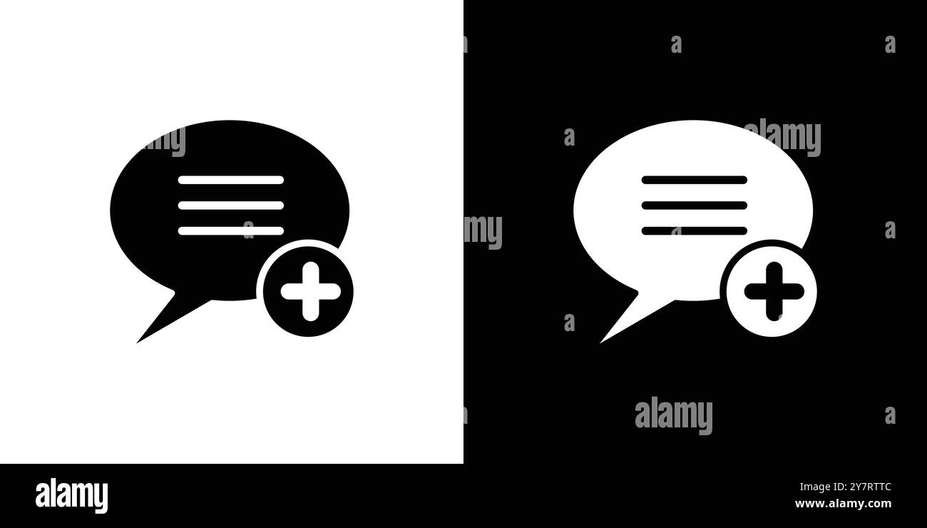 Add chat icon vector line logo mark or symbol set collection outline ...