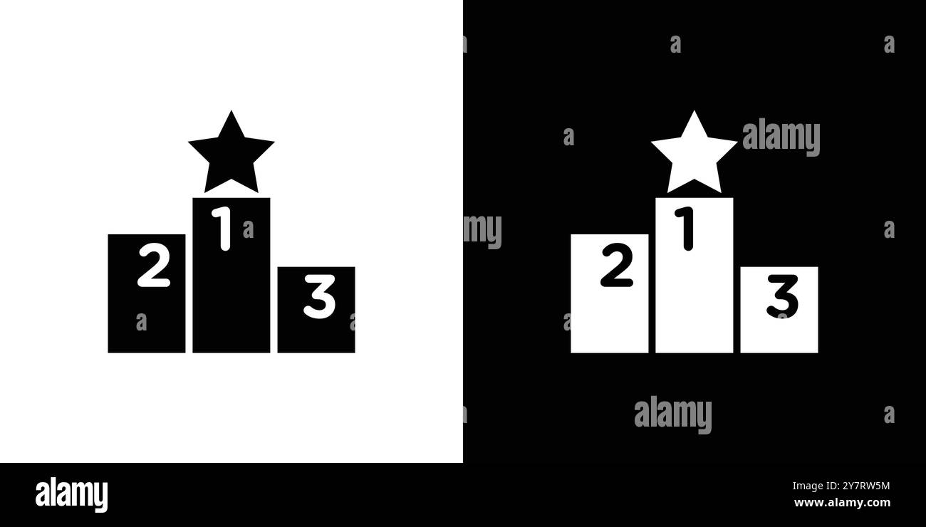 champion podium icon vector line logo mark or symbol set collection ...