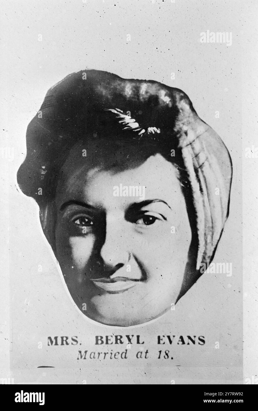 CHRISTIE ALLEGED TO HAVE ADMITTED MURDERS 23.6.53 Photo shows Mrs Beryl ...