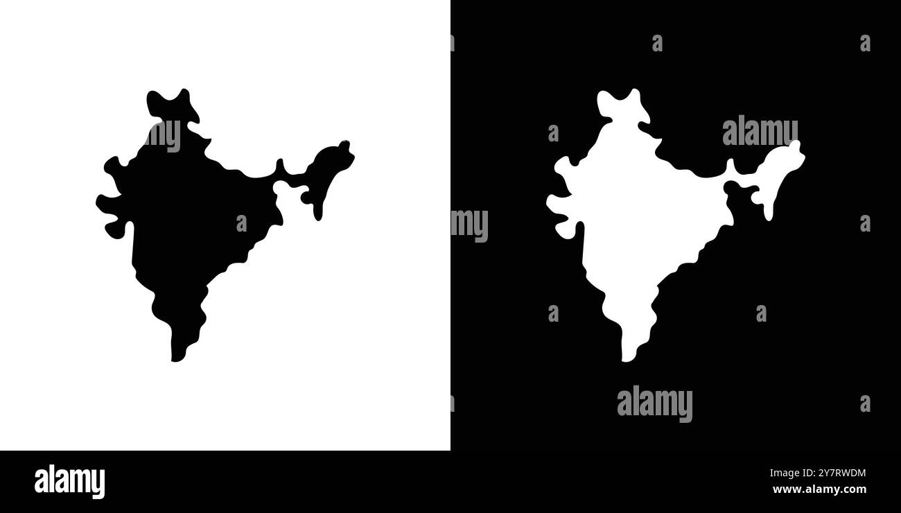 Indian map icon vector line logo mark or symbol set collection outline ...