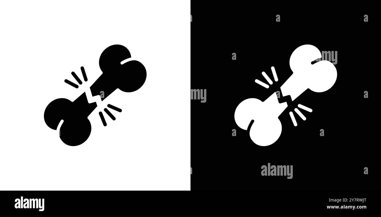 Broken bone icon vector line logo mark or symbol set collection outline style Stock Vector Image ...