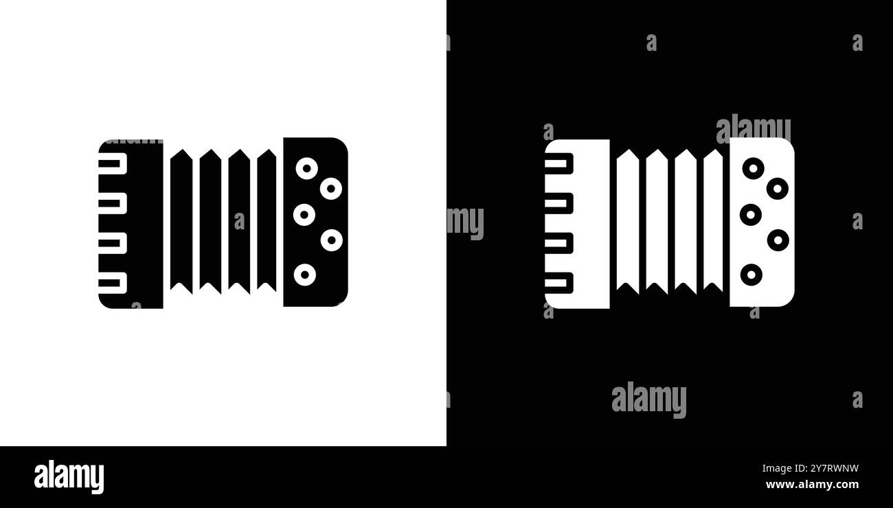 accordion icon vector line logo mark or symbol set collection outline ...