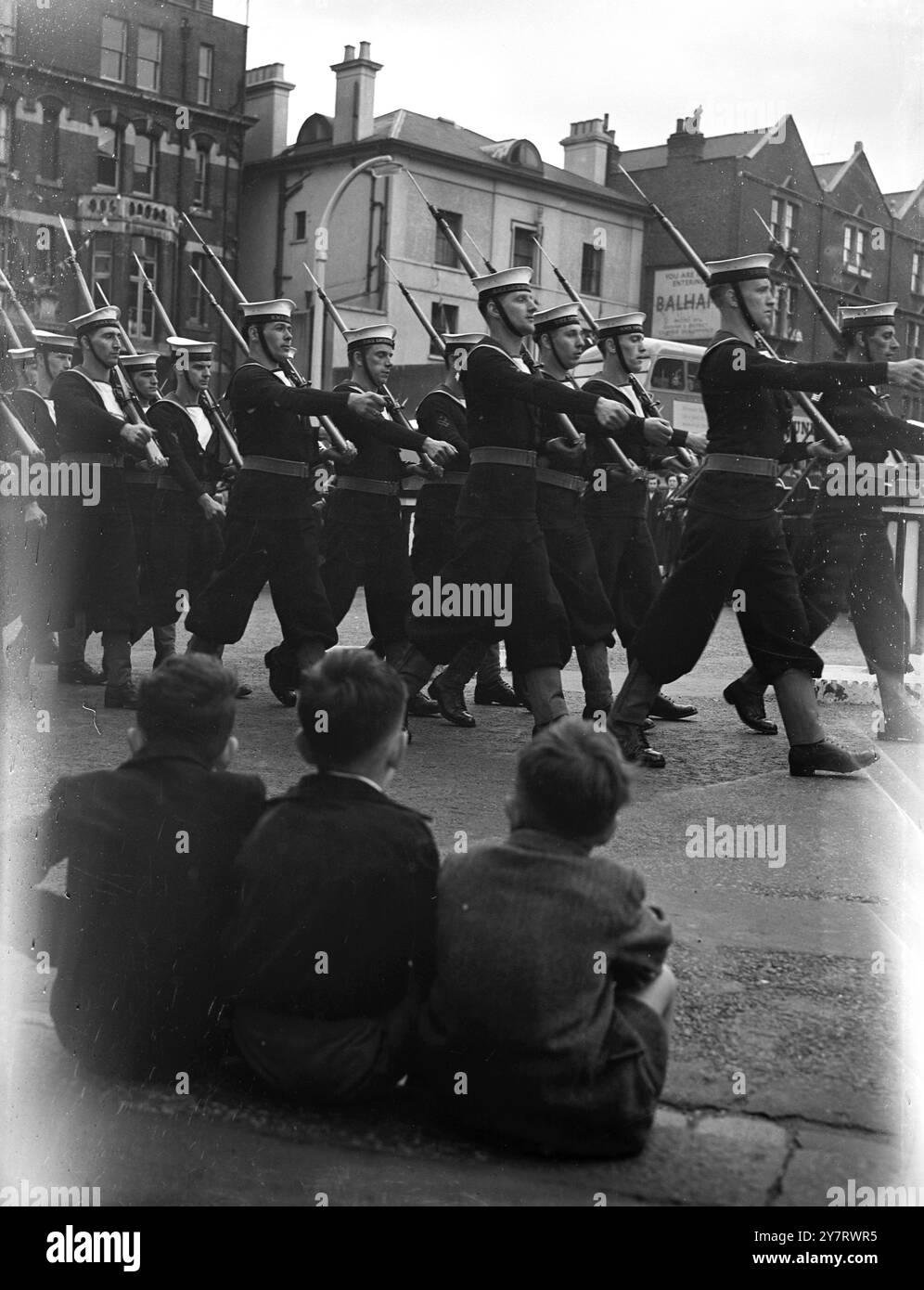 The Royal Naval Battalions who will line the streets for the Coronation ...