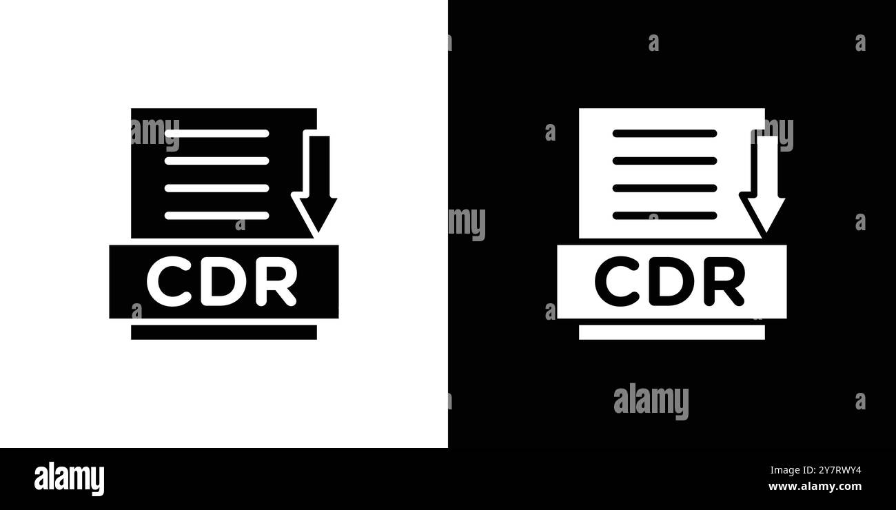 CDR file document icon vector line logo mark or symbol set collection ...