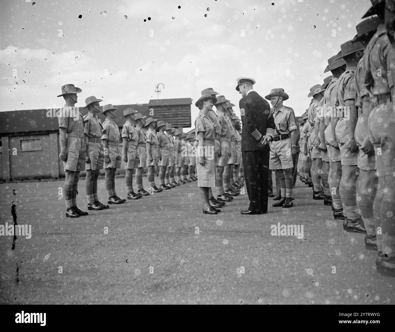PRINCE PHILIP - INSPECTING THE TROOPS - 1953 Stock Photo - Alamy