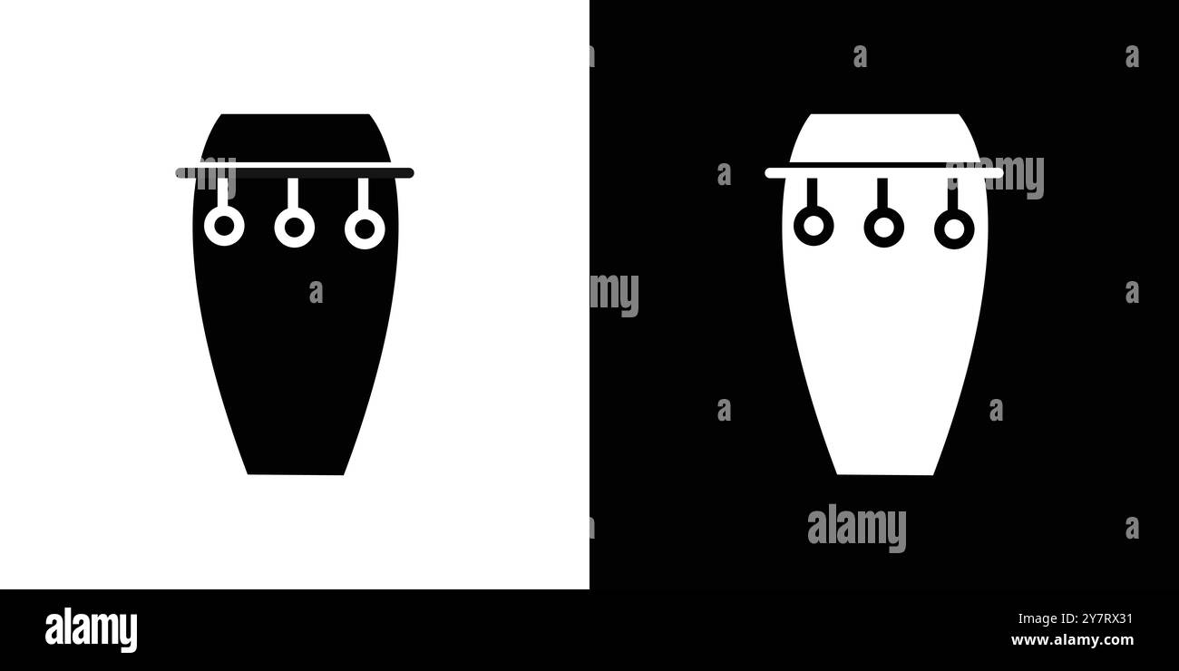 Conga drum icon vector line logo mark or symbol set collection outline ...