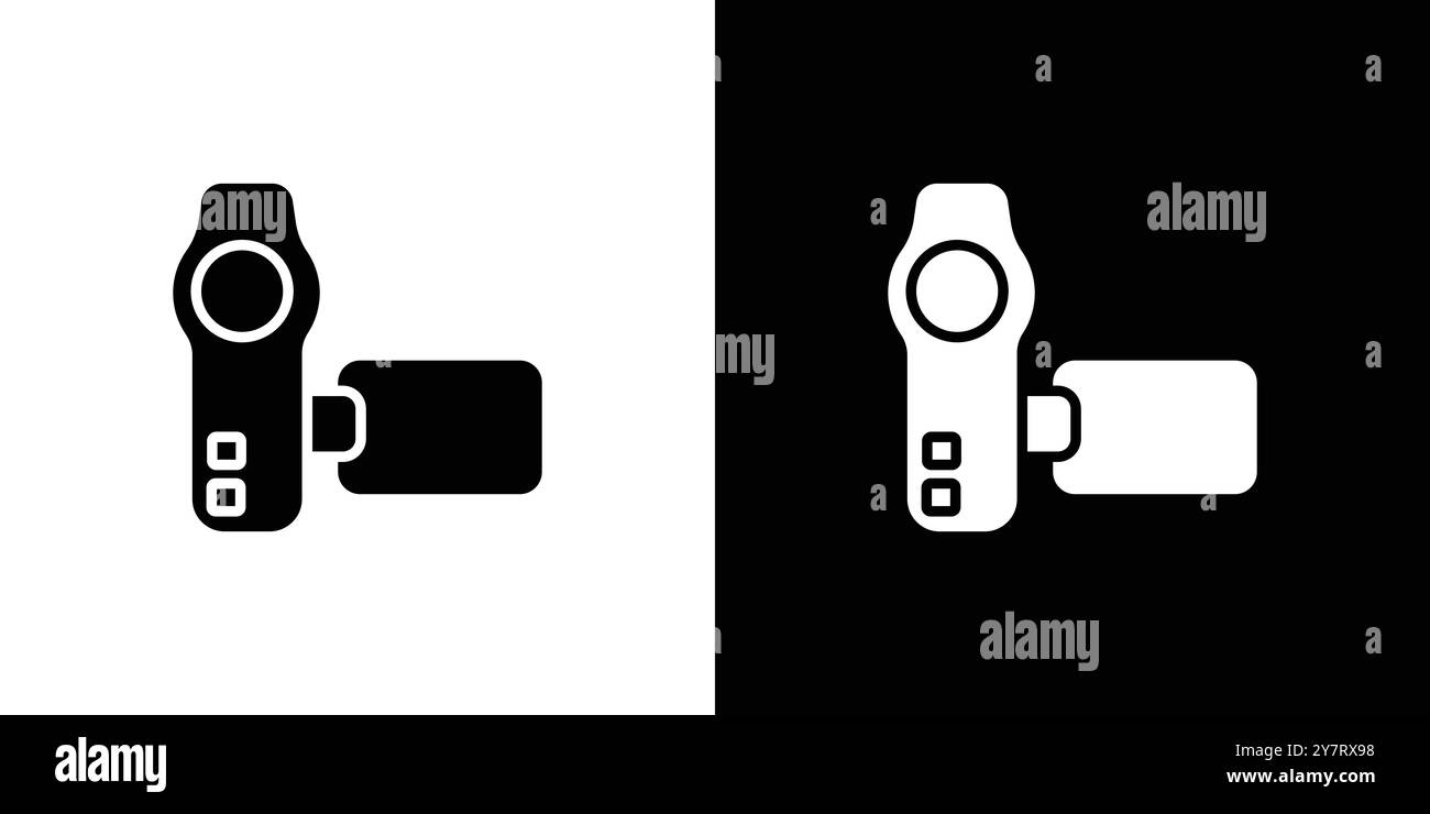 Handy Cam Icon vector line logo mark or symbol set collection outline ...