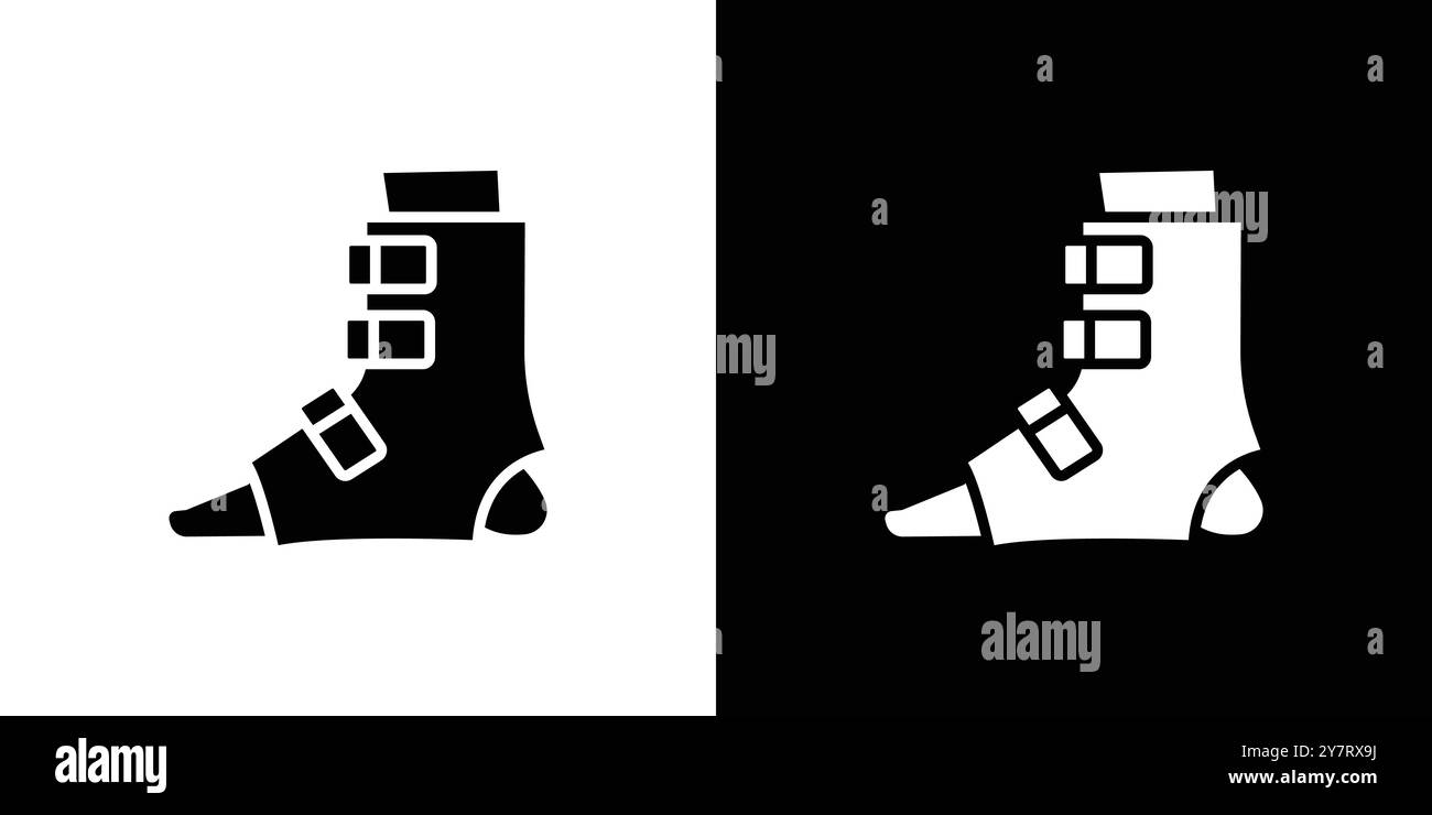Foot splint icon vector line logo mark or symbol set collection outline ...