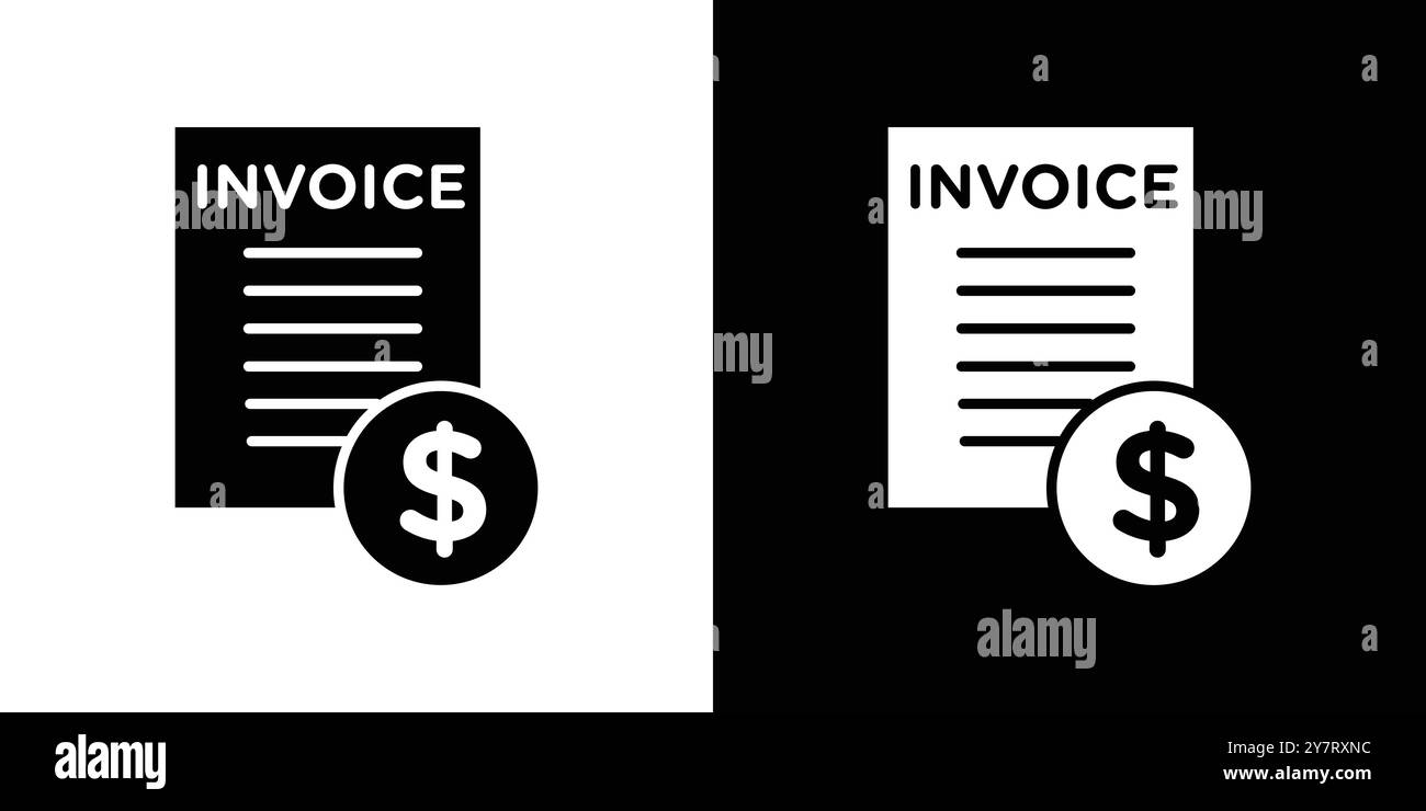 Invoice icon vector line logo mark or symbol set collection outline ...