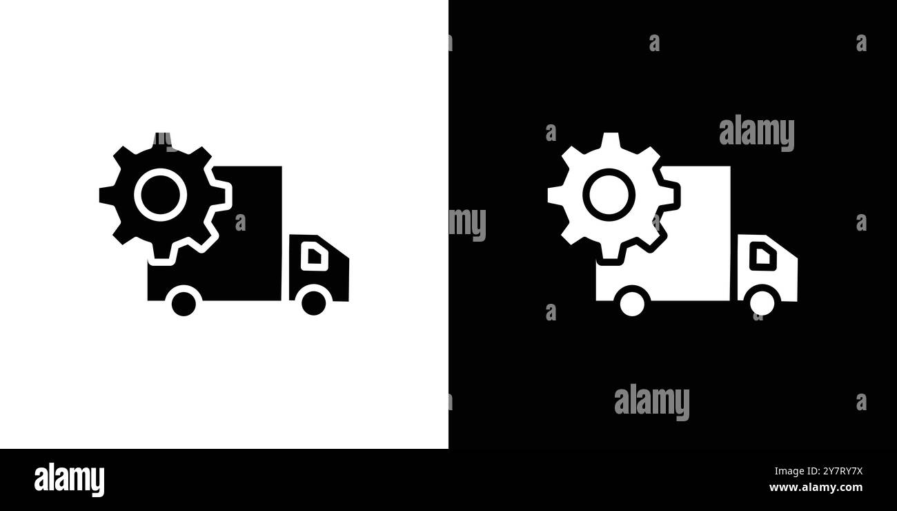 logistics management icon vector line logo mark or symbol set ...