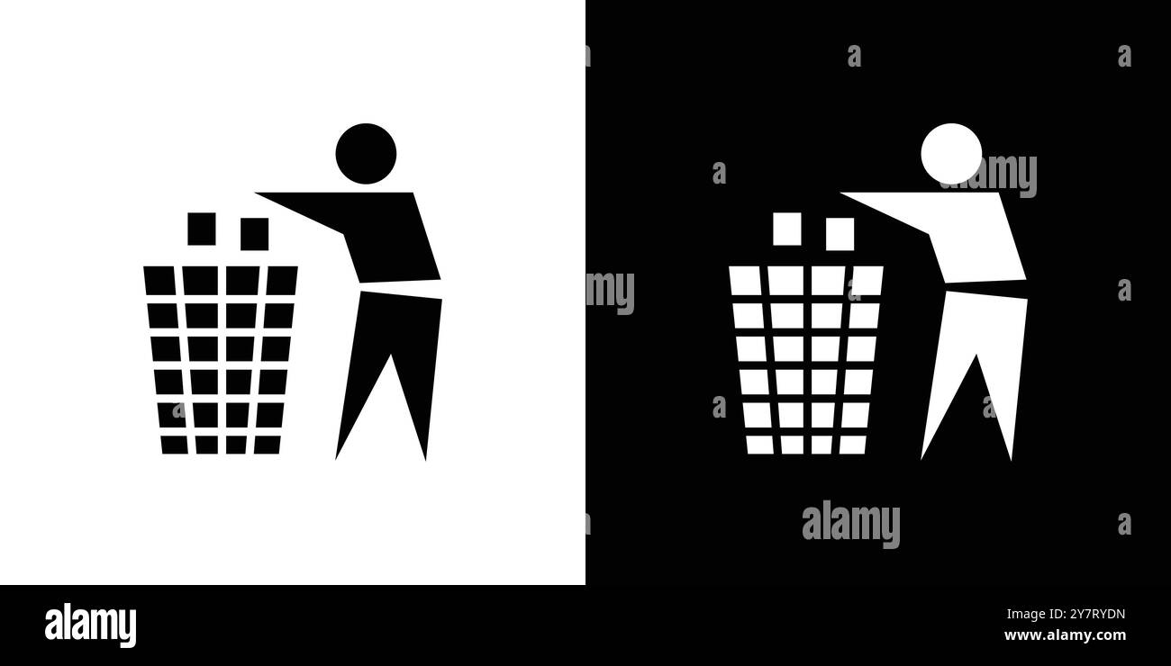 Do not litter icon vector line logo mark or symbol set collection ...