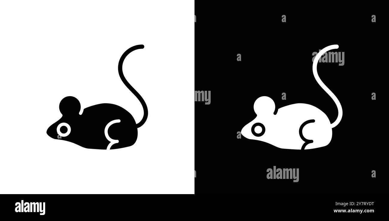 Mouse animal icon vector line logo mark or symbol set collection ...