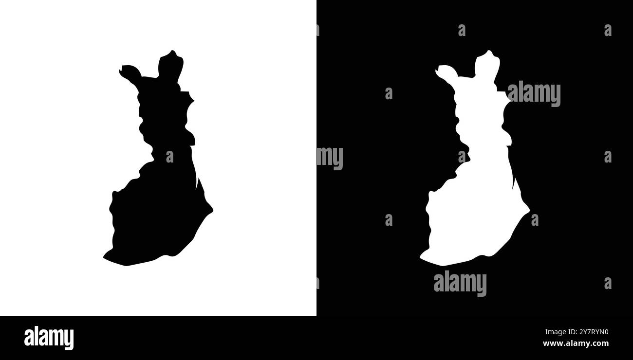 map of Finland icon vector line logo mark or symbol set collection ...