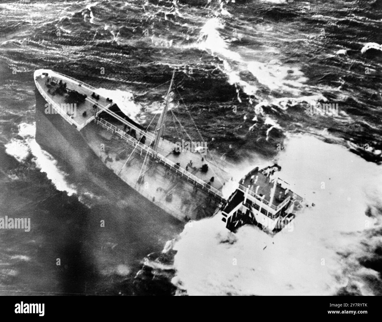 Part of the tanker SS Fort Mercer after in broke in half in a gale off ...