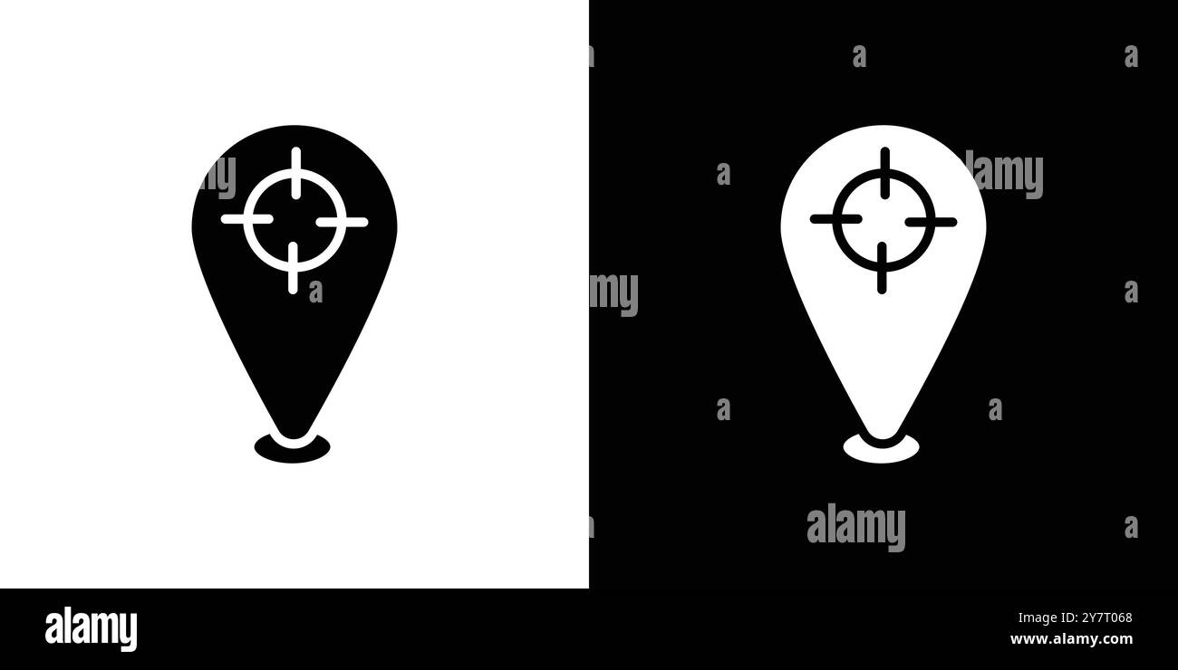 Geo Targeting icon vector line logo mark or symbol set collection outline style Stock Vector ...