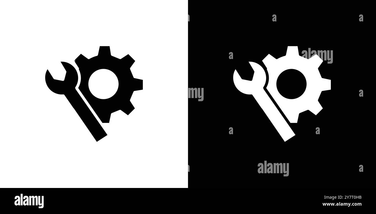 mechanic settings icon vector line logo mark or symbol set collection ...