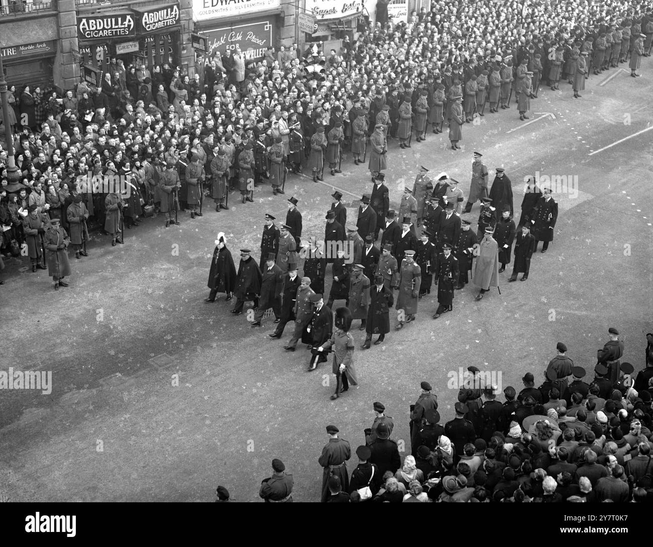 GEORGE VI KING - FUNERAL PROCESSION THROUGH LONDON - United Kingdom ...