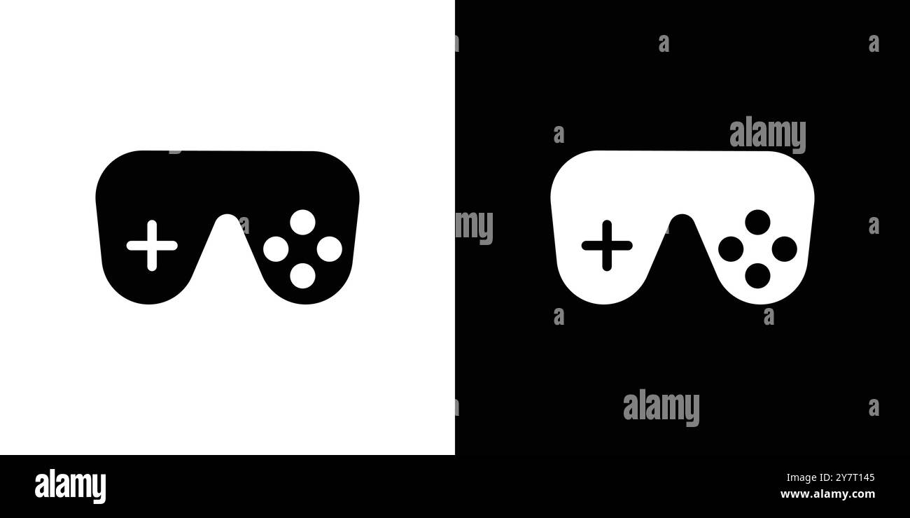Joystick icon vector line logo mark or symbol set collection outline ...