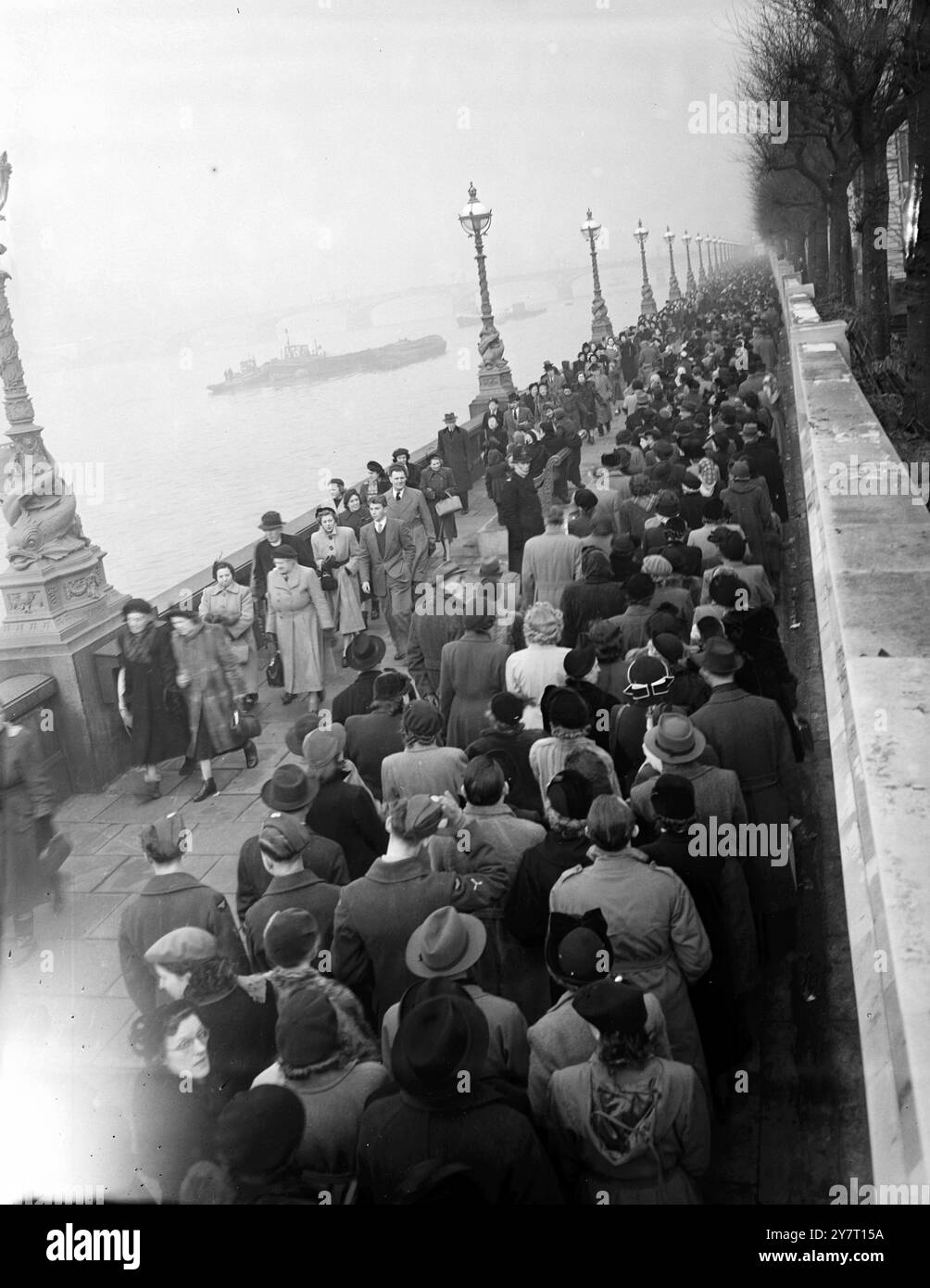 Now it is a double queue of homage - and it stretches for miles.The ...