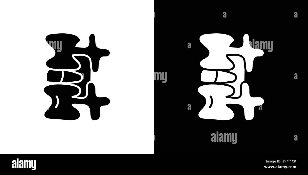 pathy radiculor syndrome vector line logo mark or symbol set collection ...