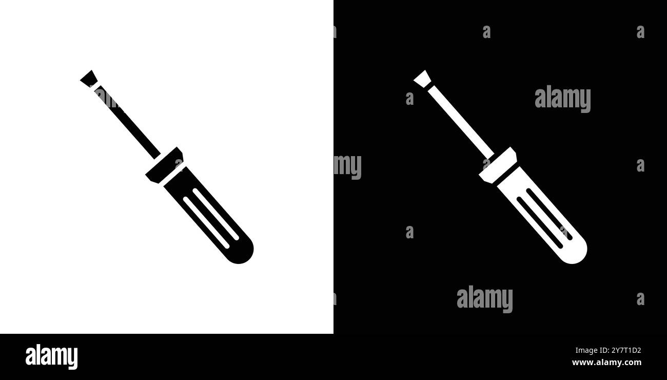 Screwdriver icon vector line logo mark or symbol set collection outline ...