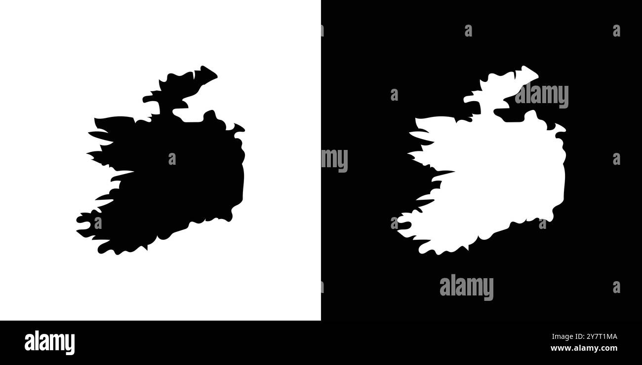 Ireland map icon vector line logo mark or symbol set collection outline ...